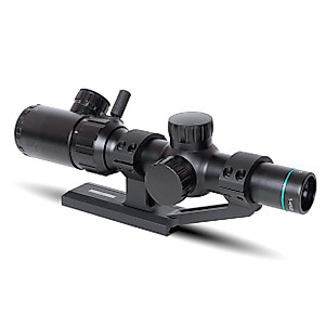 Monstrum 1-4x20 Rifle Scope with Rangefinder Reticle | ZR255 H-Series Offset Scope Mount | Bundle