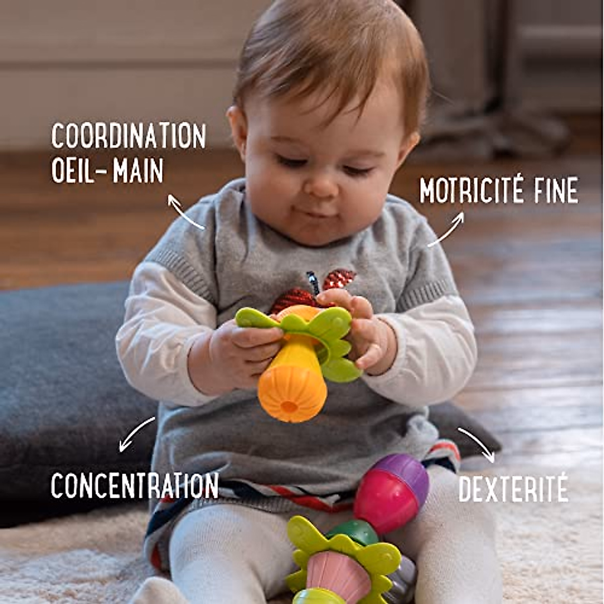 Lalaboom - Educational Pop Beads - 48 Piece Set - Ages 10 Months to 4 Years - BL460