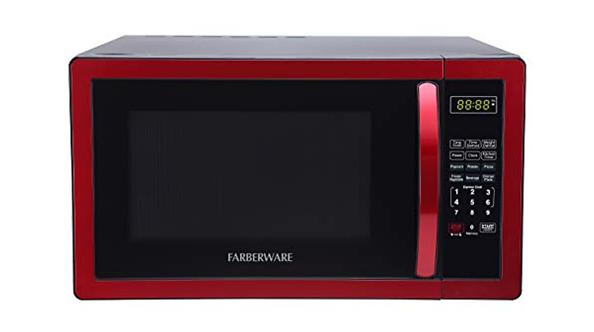 Farberware Classic 1.1 Cu. Ft. 1000W Microwave Oven | Red