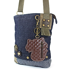 CHALA Handbag Canvas Crossbody Messenger Bags - FOX with coin purse (Blue)