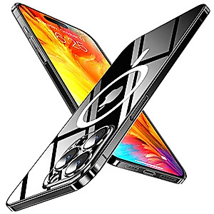 Purluct Magnetic Slim Designed for iPhone 13 Pro Max Case[Compatible with MagSafe],Thin Finish Skin Hard Back Case [Non Yellowing] Ultra Protective Fit Cover with Camera Protection 6.7 Inch (Clear)