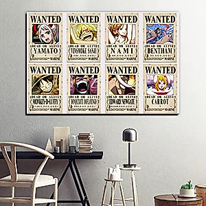 Looyat 30 Pcs Poster, 29cm*20cm Wanted Poster Including Popular Ranking Characters Bright