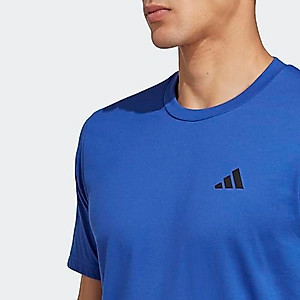 adidas Men's Essentials Feel Ready Training T-Shirt, Lucid Blue/Semi Lucid Blue/Black, Large