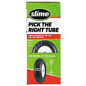 Slime 30012 Inner Tube for wheelbarrows, Lawn Mowers, Trailers, Tractors, Golf Carts, 4-Wheelers and More, Extra Strong, Includes Self-Sealing Sealant, Heavy Duty, Replacement, 4.80/4.0-8"