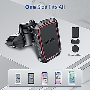 OQTIQ Magnetic CD Phone Car Mount for Car CD Player, CD Slot Car Phone Mount Holder with Built-in 6 Strong Magnets, Compatible with iPhone Samsung Galaxy LG and More