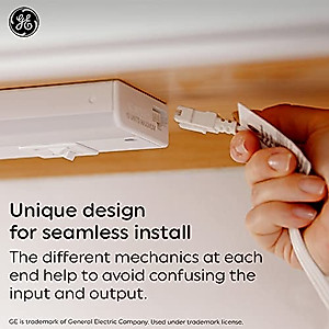 GE LED Undercabinet Light Fixture, Linkable Integrated Plug-In Light Fixture, Warm White, 12 Inches