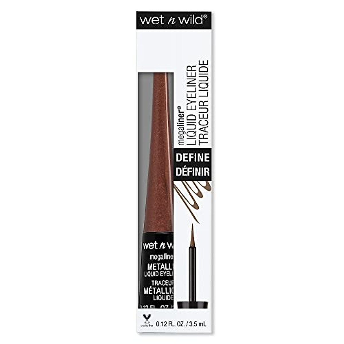 wet n wild MegaLiner Metallic Liquid Eyeliner Brown Metallic Brown