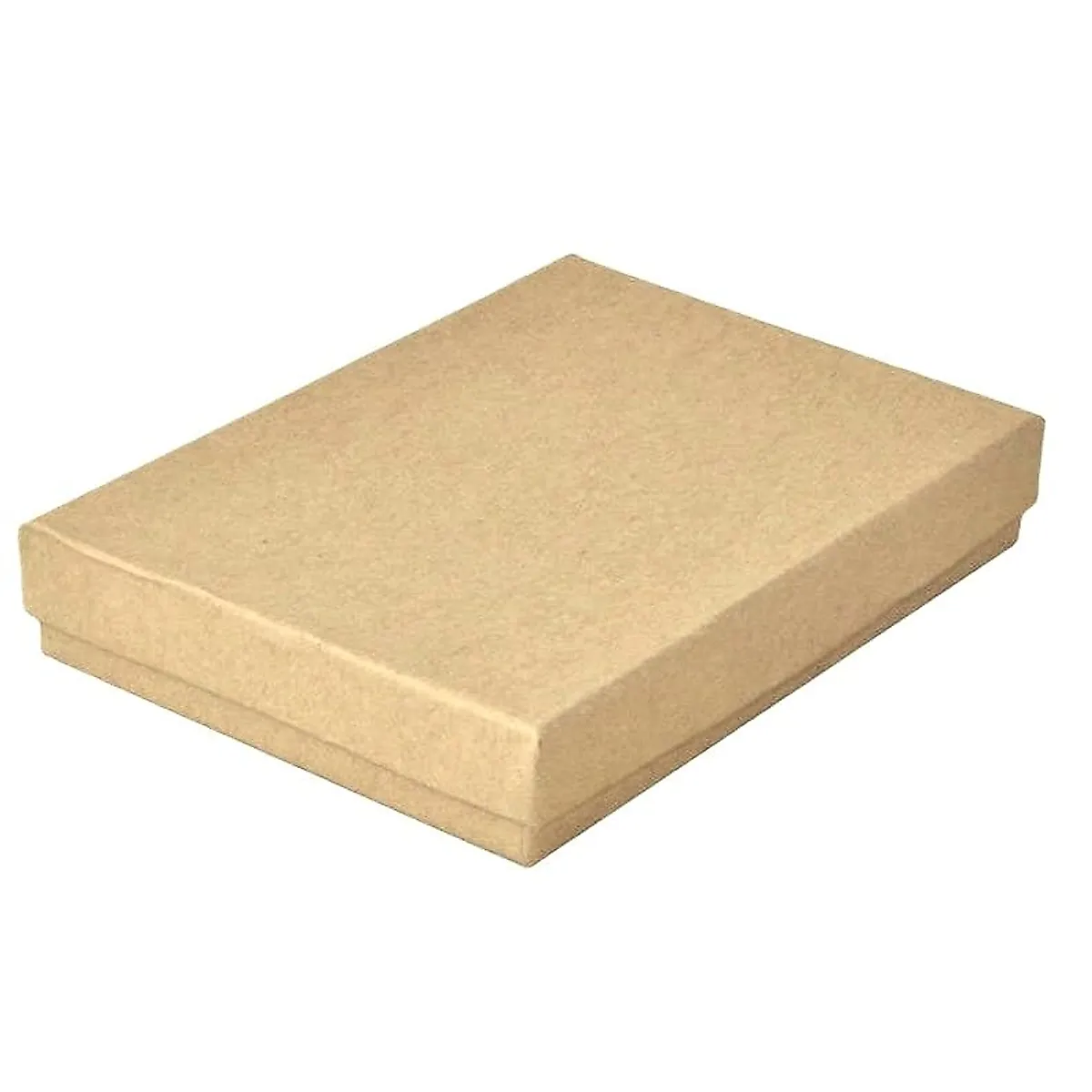 6 Pack Cotton Filled Brown Color Paper Cardboard Jewelry Necklace Bracelets Watch Gift and Retail Boxes Size 7 1/8" x 5 1/8" x 1 1/8" Inch - by R J Displays (Brown Kraft)