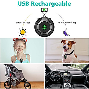 OVICISK Necklace Air Purifier, Personal Air Purifier 2 Pack, USB Rechargeable Travel Size Air Purifier, Portable Wearable Air Purifier for Home, Kids, Adults, Office, Smell-Black