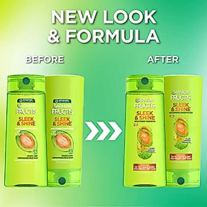 Garnier Fructis Sleek & Shine 22 fl. oz. - 1 Shampoo + 1 Conditioner (Family Size) (Packaging May Vary)