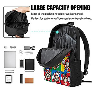 Caupzok Anime Backpack, Unisex Adult Adjustable Shoulders Bookbag Casual Laptop Backpack Cartoon Bag, Travel Hiking Outdoor Backpack