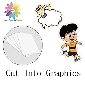 Mat Board Center, Pack of 50 Foam Core Backing Boards, Mounting Board (11x14 - Foam Board, White)