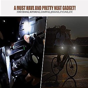 Mylivell LED Flashlight Glove Outdoor Fishing Gloves with Stretchy Strap Screwdriver for Repairing Cars Night Running Fishing Camping Hiking in Dark Place (Black-1pack)