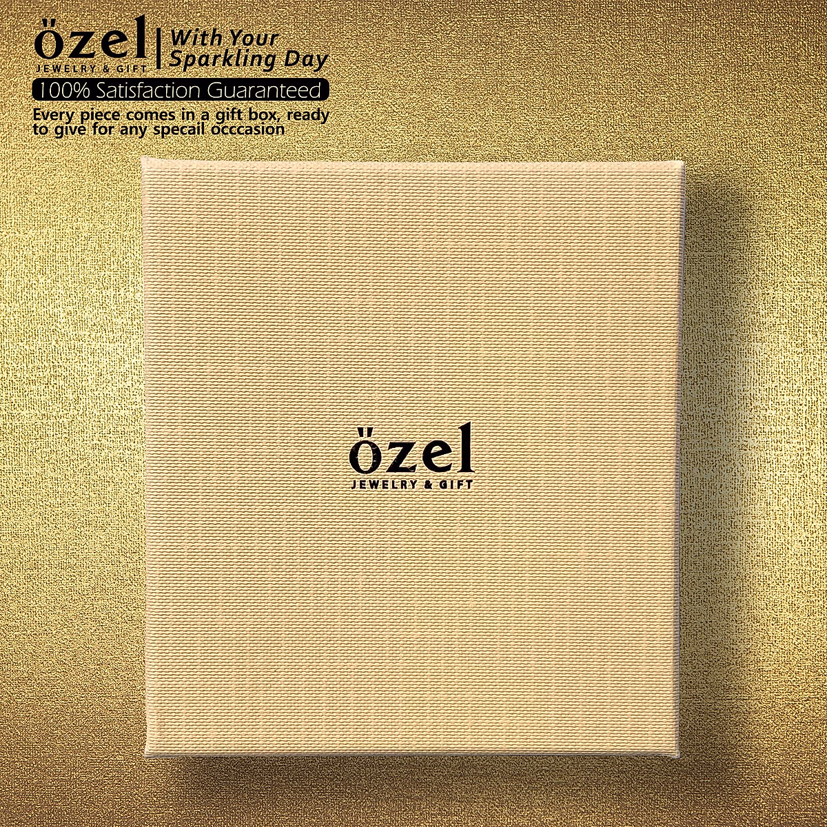 OZEL – Teardrop Earrings for Women,14K Gold Plated Hammerd Earings for Women Trendy, Made of Resin with Mother Of Pearl – Abalone (101Abalone)