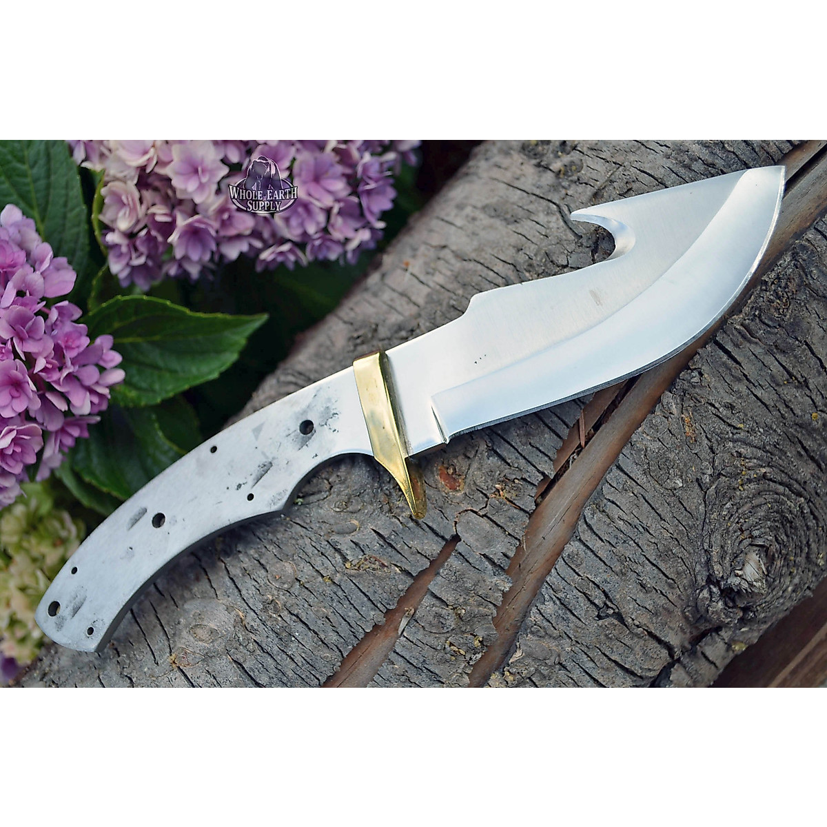 Whole Earth Supply 420 Stainless Steel Knife (420 Stainless Steel, Pair of 4.75 inch Guthook Blades)