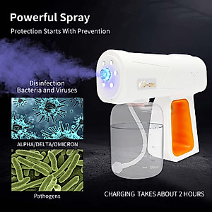 BBSKIN Professional Fogger Machine, Electrostatic ULV Atomizer Sprayer, Rechargeable Mist Sprayer & Sanitizer Nano Spray Gun