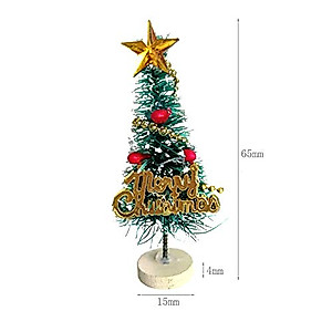 SXFSE Dollhouse Decoration Accessories, 1:12/1:6 Toy House Miniature Scene Model Mini Christmas Tree for DIY Fairy Garden Dollhouse Decoration Pretend Toys (Green)