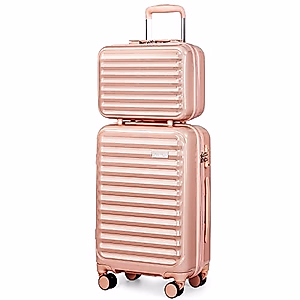Coolife Luggage Suitcase expandable (only 28”) ABS+PC Spinner suitcase with TSA Lock carry on 20 in 24in 28in