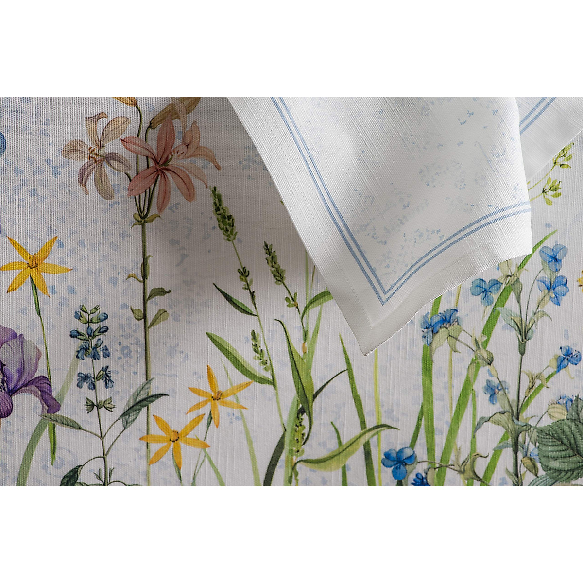 Maison d' Hermine Napkin 100% Cotton 20Inch x 20Inch Set of 4 Decorative Washable Cloth Napkins Table Napkin, Dining, Kitchen, Parties & Camping, Fleurs De Mai - Spring/Summer