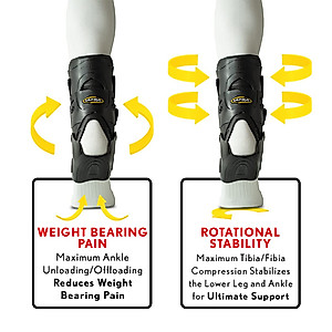 Ultra CTS® Ankle Brace for High Ankle Sprains, Acute Ankle Injuries, Ankle Osteoarthritis (OA), Transition from Walking Boot - S/M