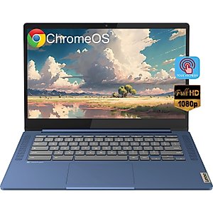 Lenovo 2023 Newest Slim 3 Chromebook Laptop for Business Student, 14'' FHD Touchscreen, 8-Core MediaTek Kompanio 520 Processor, 4GB RAM, 64GB eMMC, 128GB Micro SD Card, Wi-Fi6, Bluetooth, Chrome OS