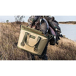 YETI Hopper Two 30 Portable Cooler, Field Tan / Blaze Orange