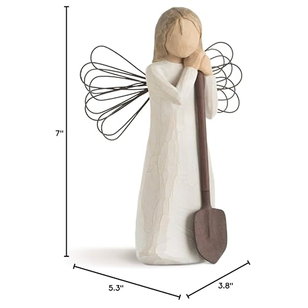 Willow Tree Angel of The Garden, Bringing Forth a Garden of Love and Beauty, Gift to Celebrate Friendships, People with Green Thumbs, Sculpted Hand-Painted Angel Figurine