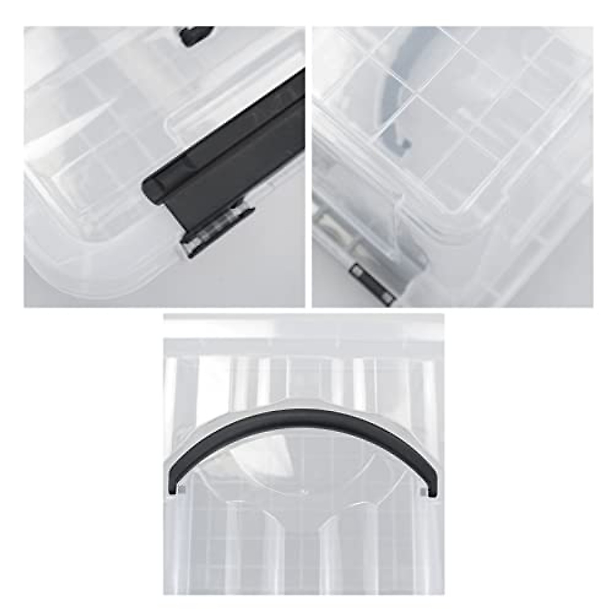 Ortodayes 6-Pack Small Clear Storage Boxes, Plastic Bin with Lid, 5.5 Liter