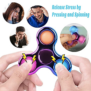 Jawhock 3 Pack Pop Fidget Spinner, Ideal Stress Relief Toys Adult Stress Relief Spinner Relief Gift Bag Stuffed Return Gift Birthday Party Gift Classroom Carnival for Kids Boys Girls