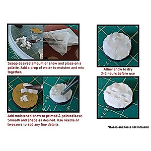 Stonehaven Miniatures Artificial Snow, Master Quality Base & Scenery Flock - Adds Realistic Texture & Detail - for 28mm Scale Table Top War Game Miniatures - Made in USA