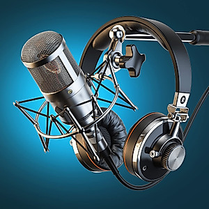 Mic Stand Extension Tube 4 Pieces 5/8 Inch Microphone Extension Pipe Aluminium Alloy Stand Extenders Screw Boom Tubes Microphone Extension Rod with 2 Metal Adapters for Desk Stand Arm Stand, Black