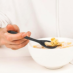 KALIONE 4 Packs Silicone Mixing Spoon, Multicolor Cooking Spoons, Heat Resistant Basting Spoons, Silicone Utensil spoons for Cooking, Nonstick Stirring Cooking Spoons Tools Set for Kitchen Cooking