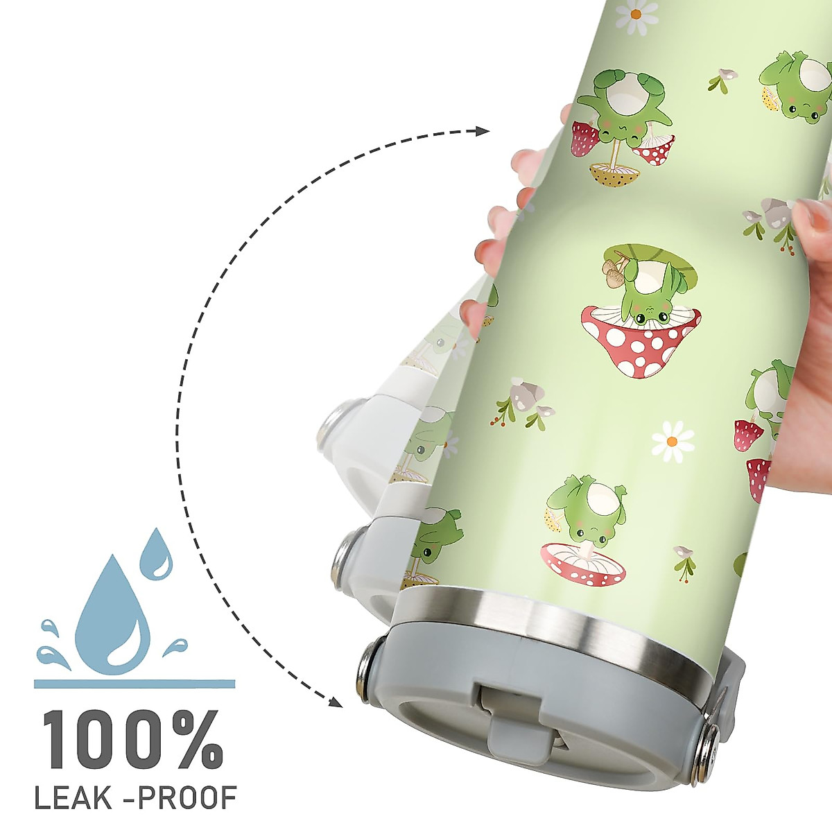 ysnifeiw 30oz Frog Tumbler with Handle and Straw, Stainless Steel Insulated Frog Cup with Top Handle and Lid, Frog Coofee Mug Gifts for Women Men