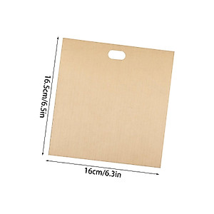 Generic Toaster Bags,Non Stick Reusable Toaster Bags,Washable Heat Resistant Sandwich Bag Pockets for Grilled Cheese,Pizza,Easy to Clean for Grilled Cheese (4), 6.5X6.4inch, Brown