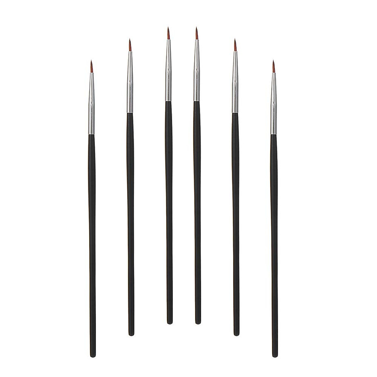 Eye Makeup Sable Eyeliner Brushes, 6 Pcs Ultra Fine Soft Sable Eyeliner Makeup Tools for Women to Accurately Apply Gel and Wet Powder