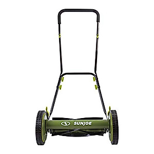 Sun Joe MJ504M Manual Reel Mower without Grass Catcher, 16"