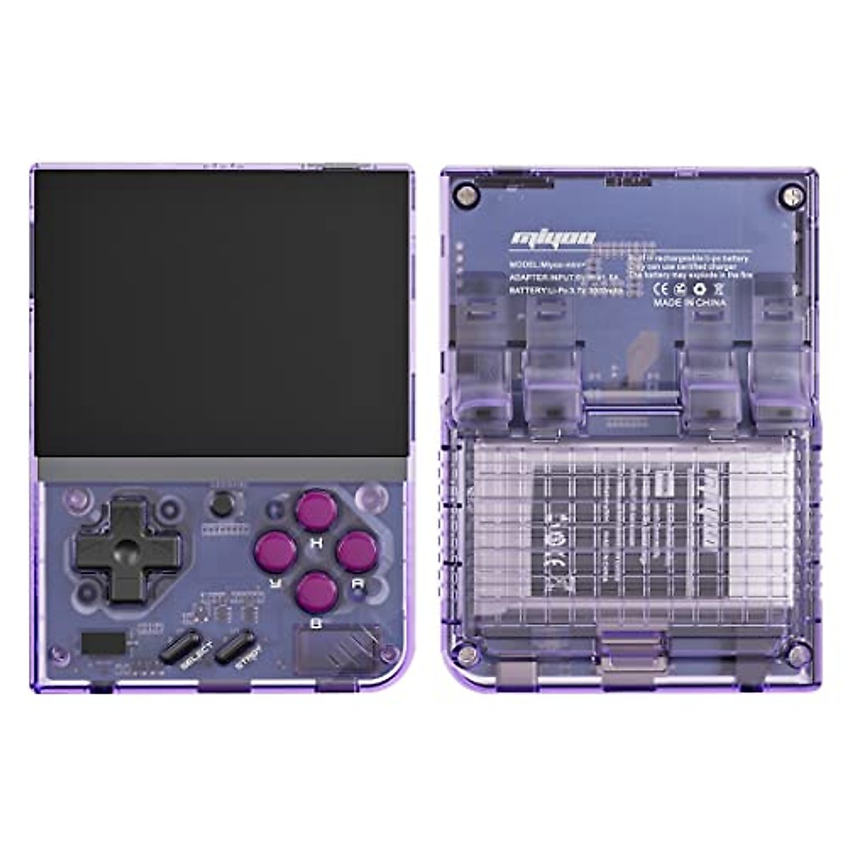 Miyoo Mini Plus Handheld Game Console Built-in 5000 Games, 3.5-Inch 32G Retro Arcade Video Gaming Console Miyoo Emulators for Adult Kid, Support Wi-Fi , Cortex-A7 Processor - Purple