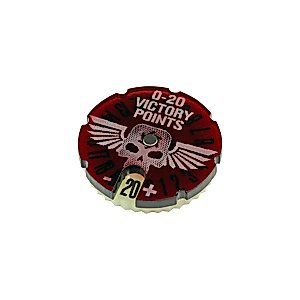 LITKO Victory Point Dial #0-20 Compatible with WHv8, Translucent Red & Ivory