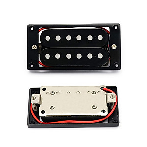 Metallor Electric Guitar Humbucker Pickup Double Coil Ceramic Magnet Pickup Guitar Parts Replacement Neck and Bridge Set of 2Pcs Black.
