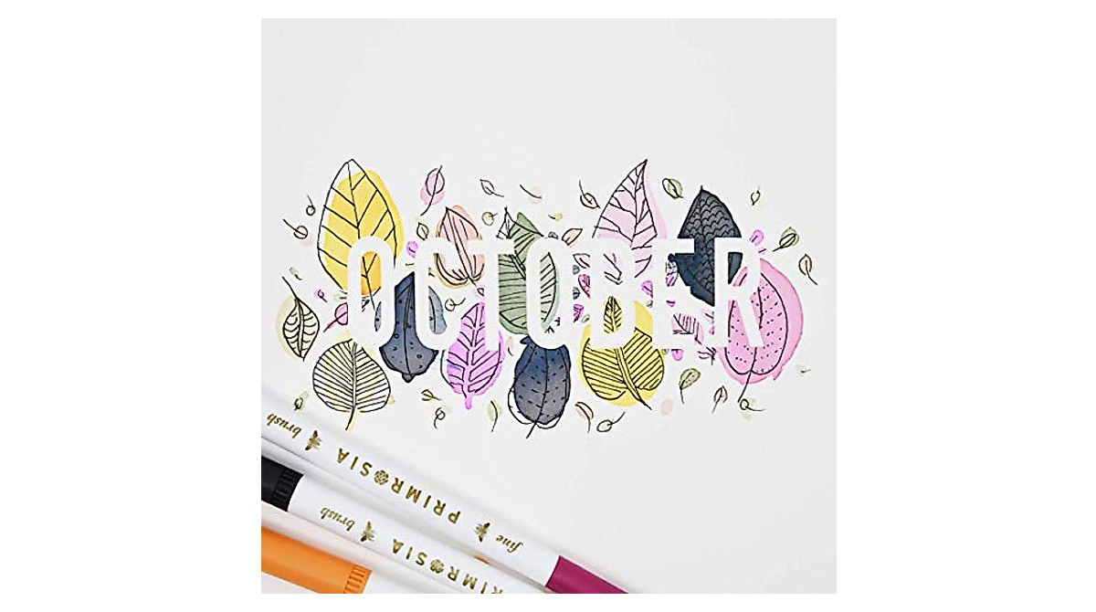 PRIMROSIA 100 Dual Tip Marker Pens for Art & Illustration
