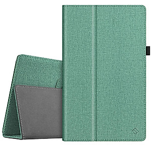 Fintie Folio Case for Amazon Fire HD 10 Tablet (Compatible with 7th and 9th Generations, 2017 and 2019 Releases) - Premium PU Leather Slim Fit Stand Cover with Auto Wake/Sleep, Sage