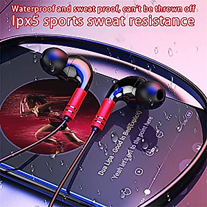 ZZKHGo Halter Neck Wireless Bluetooth Headphones - Multi-Function Sports Earbuds in-Ear 5.0 Unisex IPX5 Earphone for Sports Gifts