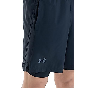 Under Armour Men's Launch Run 7-Inch 2-in-1 Shorts , Black (001)/Reflective , X-Large
