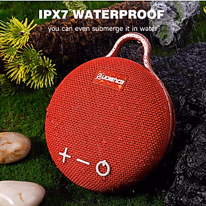 UrbanX Audience Series IPX7 Bluetooth Waterproof Speaker with Clip, 20H Playtime, Compact Speaker with Big Sound, Punchy Bass, Wireless for Samsung Galaxy M10 & Beach, Pool, Boat, Biking Red 1 Pack