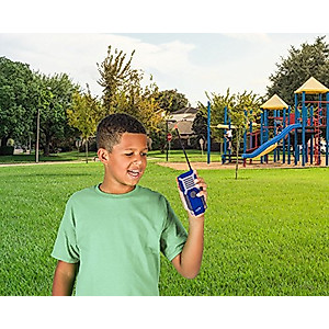 Sakar Nerf Walkie Talkie for Kids Fun at The Touch of A Button, Set of 2, 1000' Range, Rugged Pair Battery Powered Gray Blue & Orange