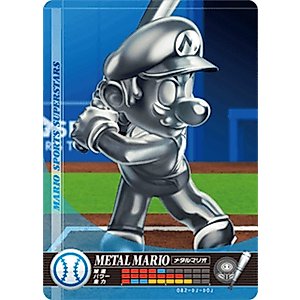 Nintendo Mario Sports Superstars Amiibo Card Baseball Metal Mario for Nintendo Switch, Wii U, and 3DS