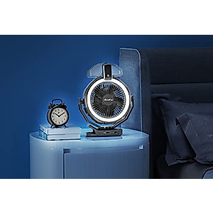 10000mAh Misting Fan Portable with Detachable Water Tank 400ml, 8 Inch Powerful Cool Mist Clip Fan, Battery Operated Rechargeable Fan, 2 Mister Modes, Sleep Timer, LED Lights, for Golf Cart, Outdoors