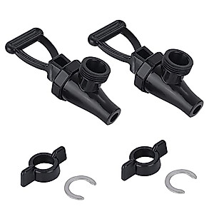03260.0002 Faucet Kit for Tea Dispenser, Replacement Spigot for Beverage Dispenser (2 Pack Set, Include 2 Wing Nut and 2 C-Ring) (2)