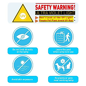 Pool Cleaner Submersible UV Sterilizer Light Remove Green Instead of Shock Chlorinating Sanitizer as Swimming Pool Accessories to Keep Pool Clean and Blue