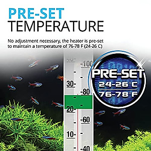 Fluval P50 Submersible Aquarium Heater for Up to 15 Gallons, 50 Watts